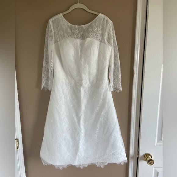 Dorris Weddings | Dresses | Aline Short Scoop Bell Flower Lace Zipper Dress | Poshmark